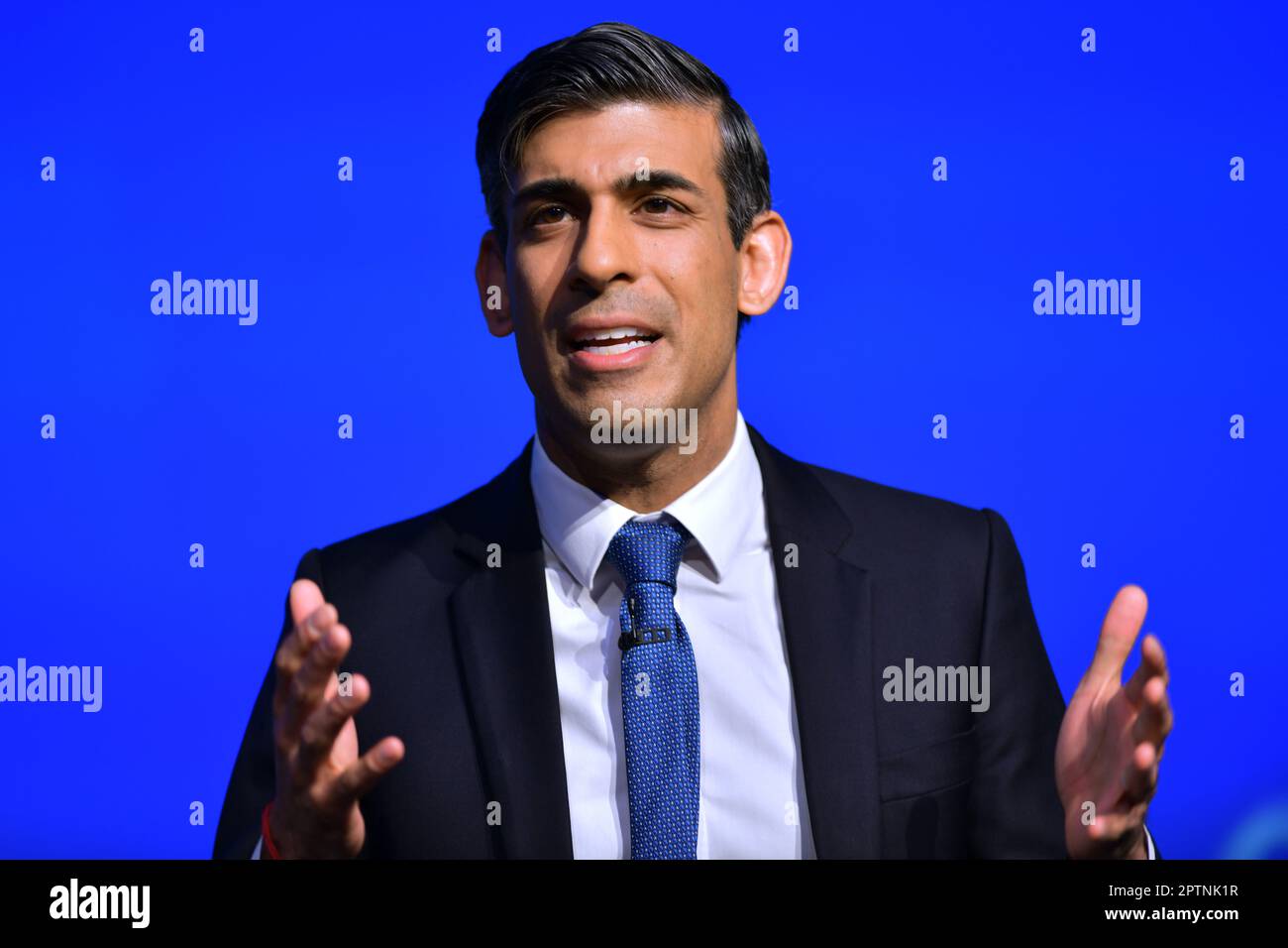 Glasgow Scotland, UK 28 April 2023. Prime Minister Rishi Sunak Scottish ...