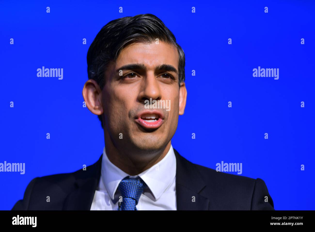 Glasgow Scotland, UK 28 April 2023. Prime Minister Rishi Sunak Scottish ...