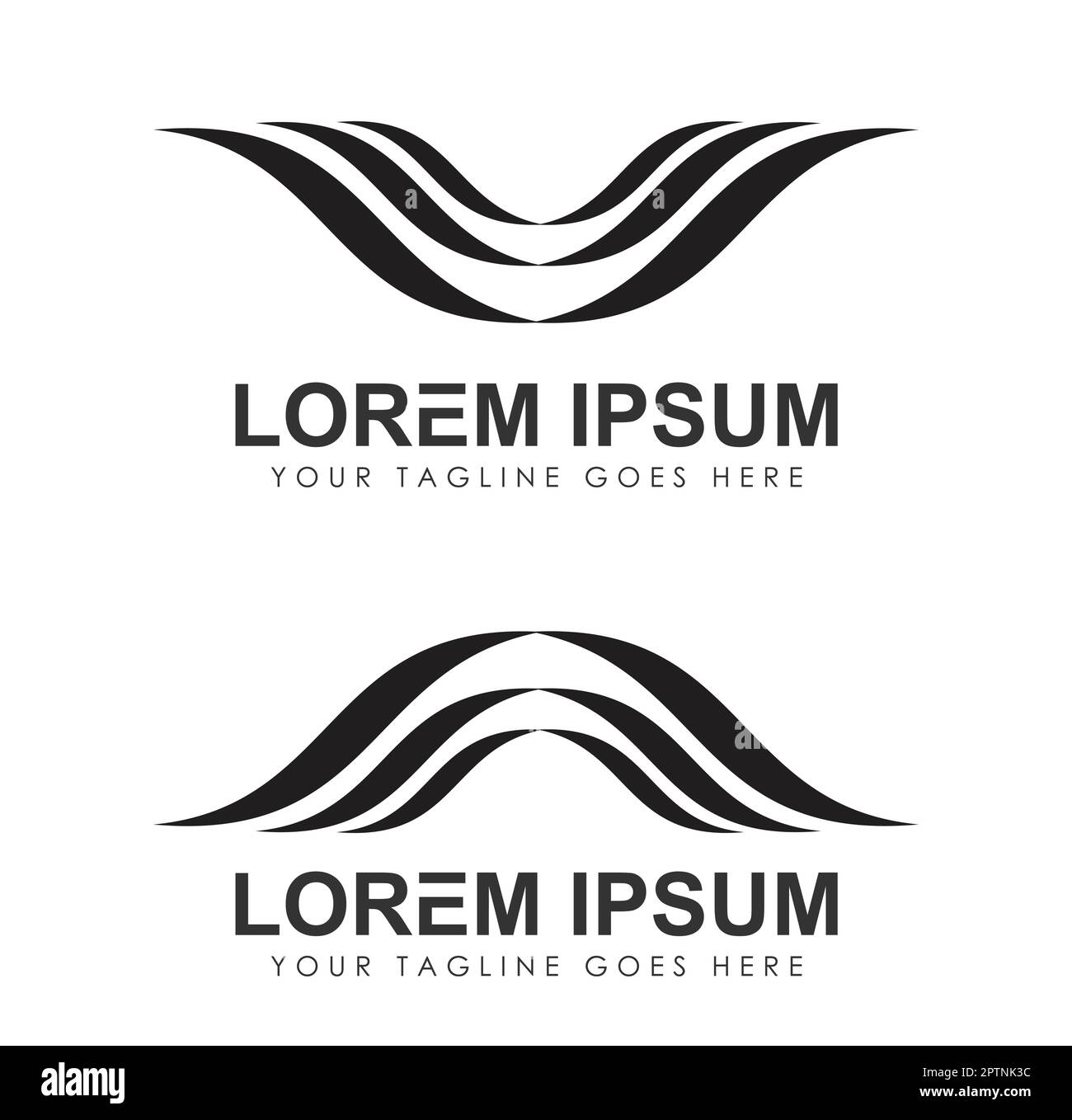 Modern professional wave logo Black and White Stock Photos & Images - Alamy