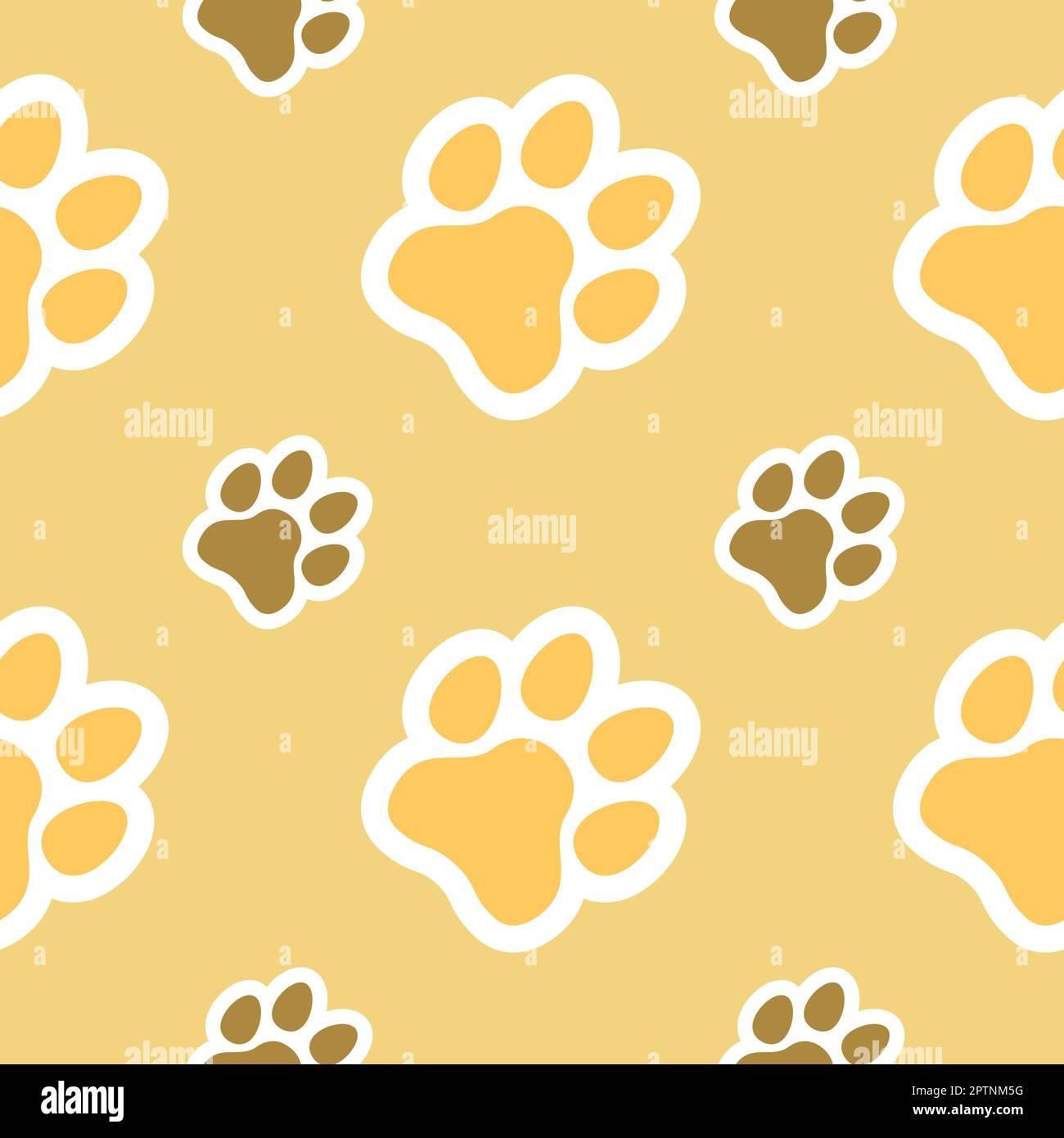 Dog and Cat paw seamless pattern vector doodle abstract animal ...