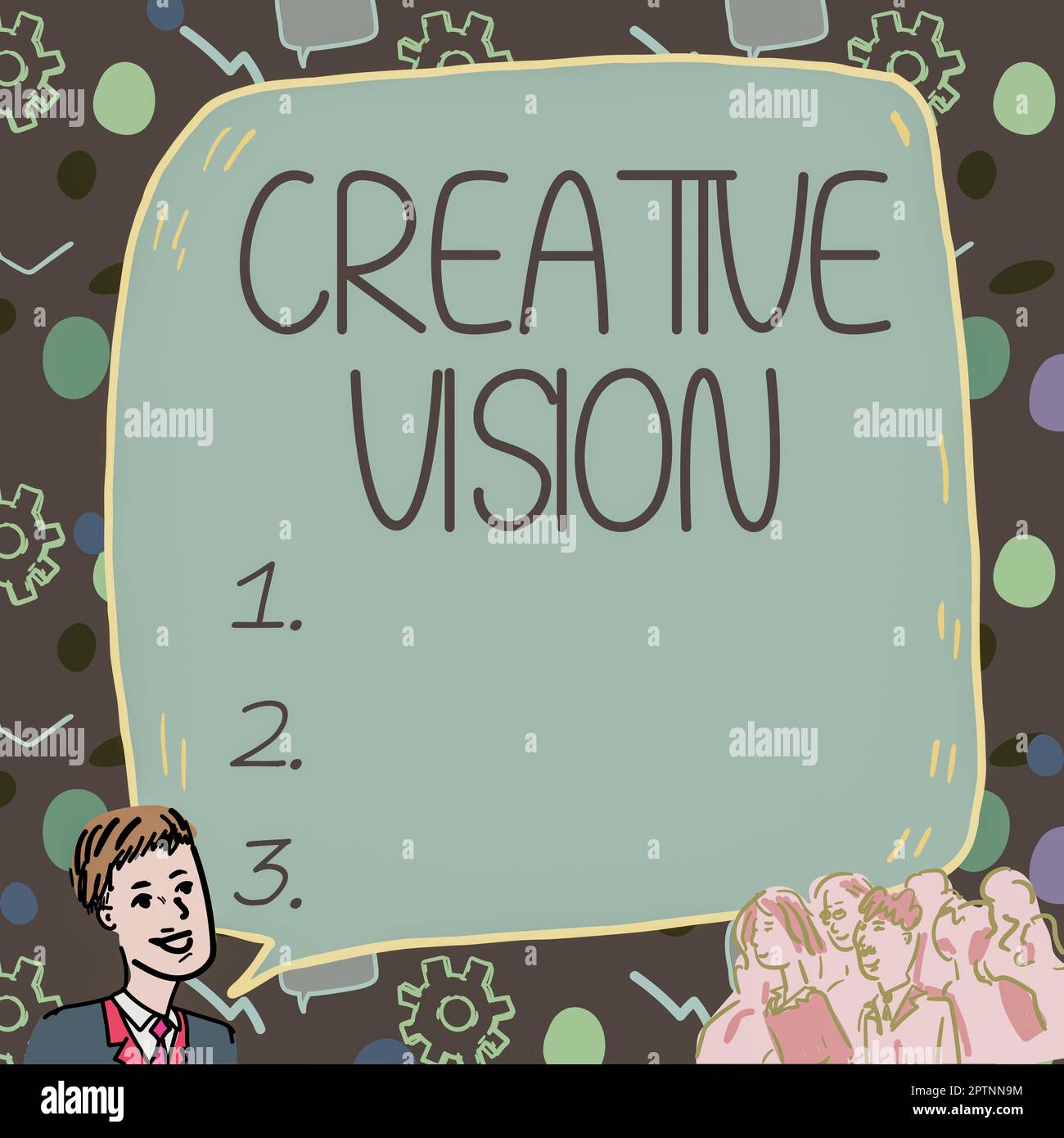 Handwriting text Creative Vision, Conceptual photo process of ...