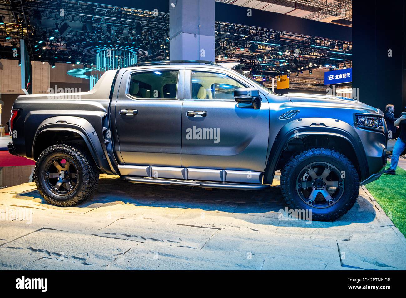 Foton Huoxing (Mars) pickup concept sporting a body kit on display at ...