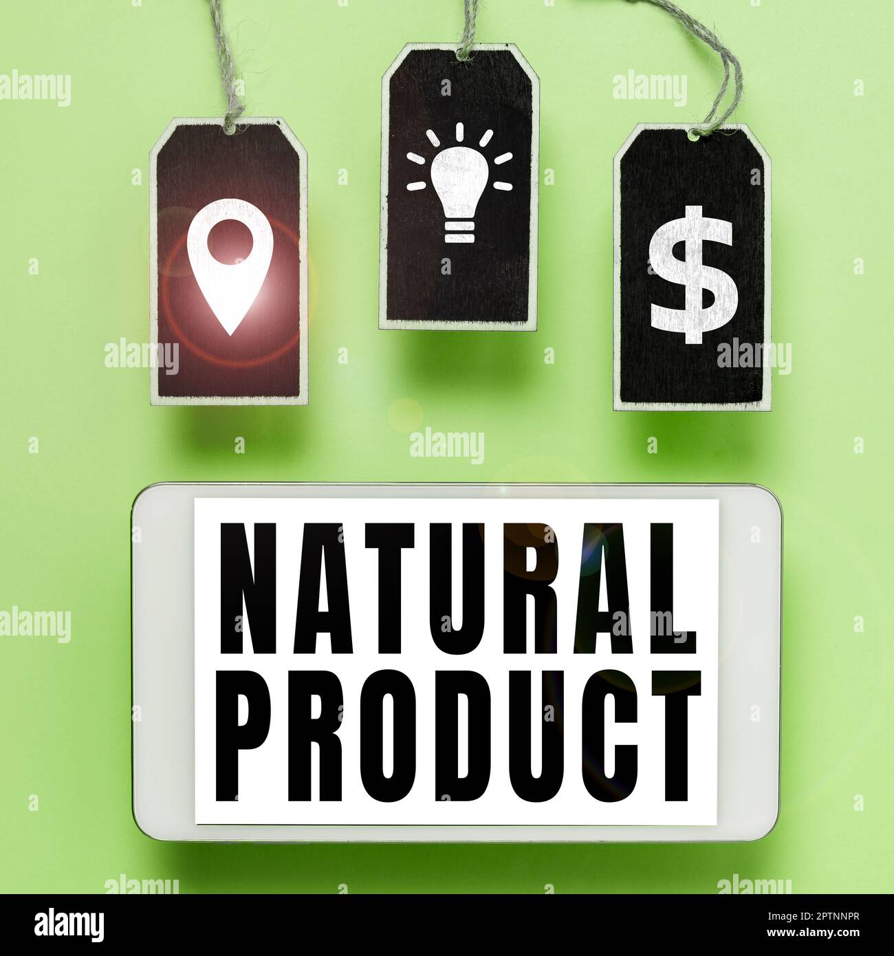 Sign displaying Natural Product, Business concept chemical compound or ...