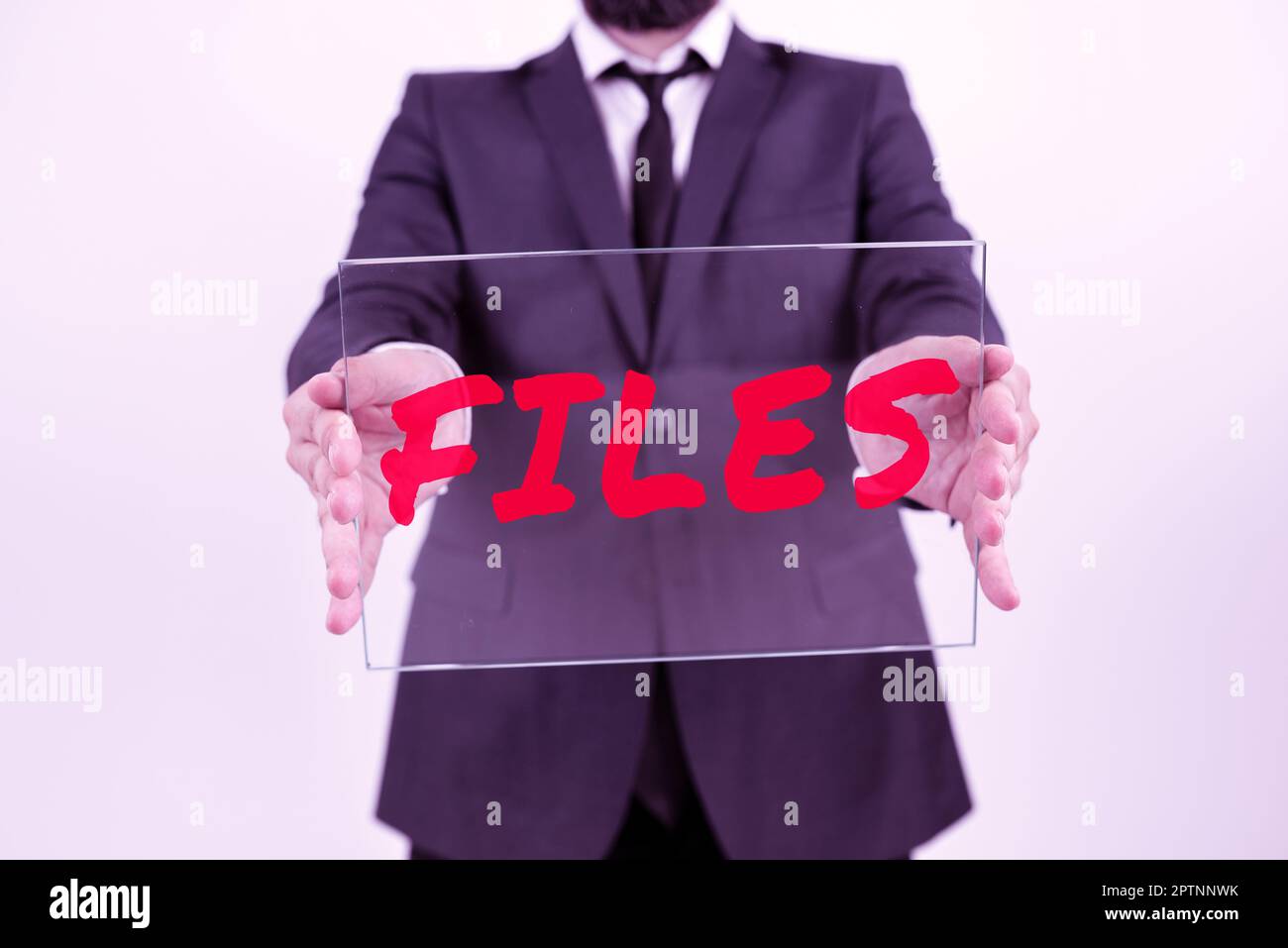 Writing displaying text Files, Word Written on Folder box for holding ...
