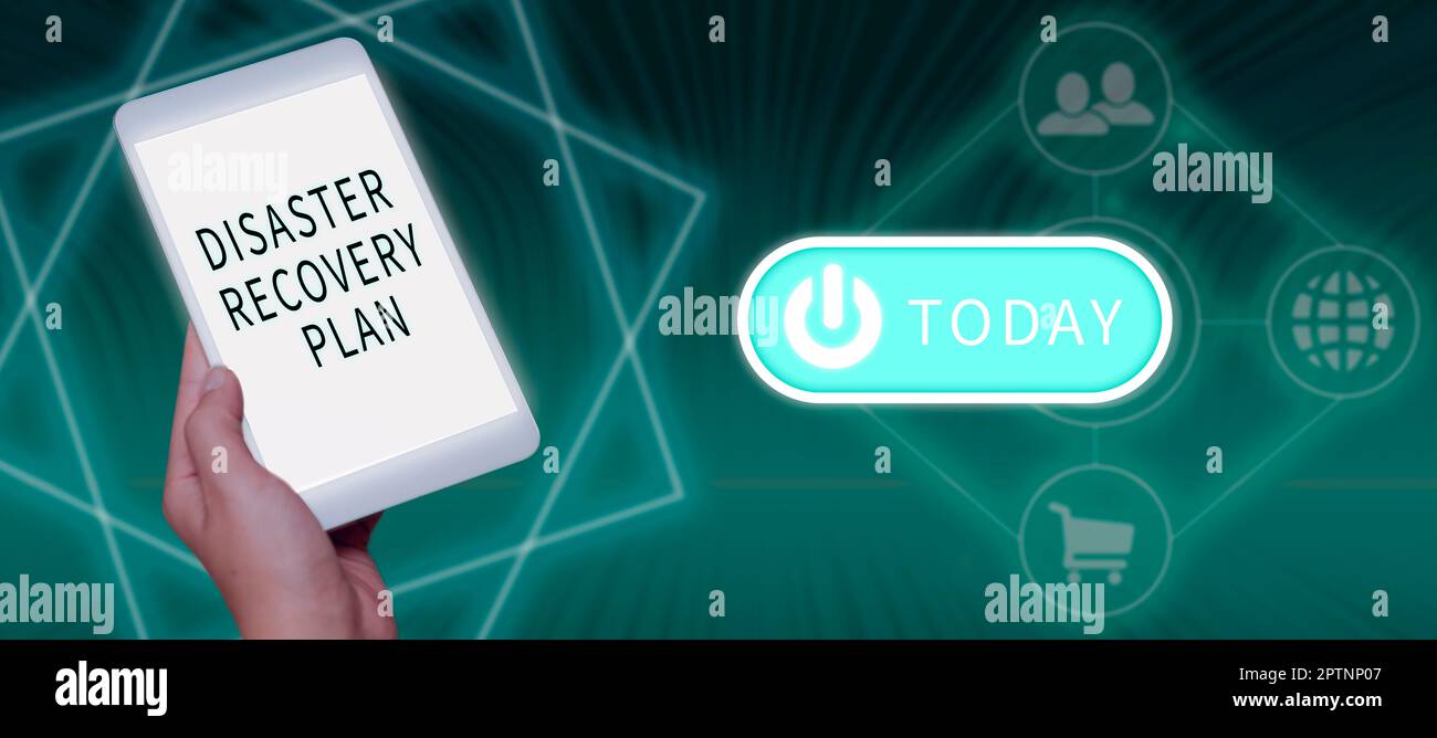 Hand writing sign Disaster Recovery Plan, Concept meaning having backup ...