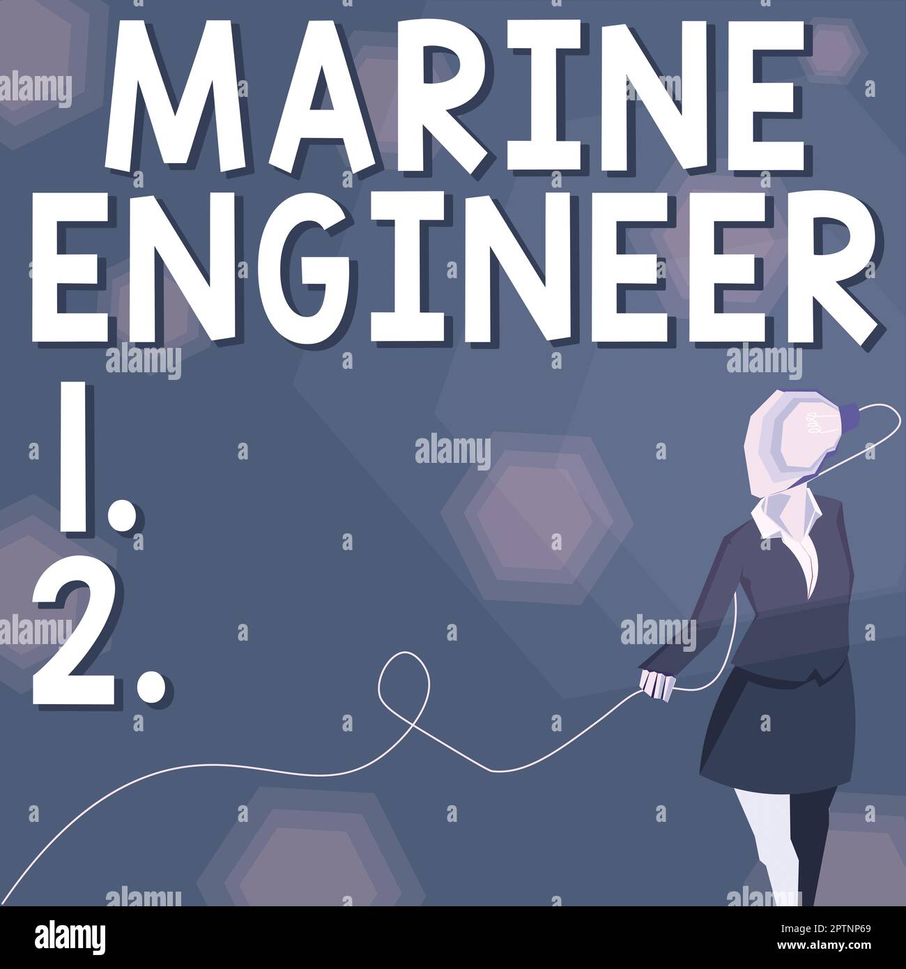 Conceptual display Marine Engineer, Business approach incharge with ...