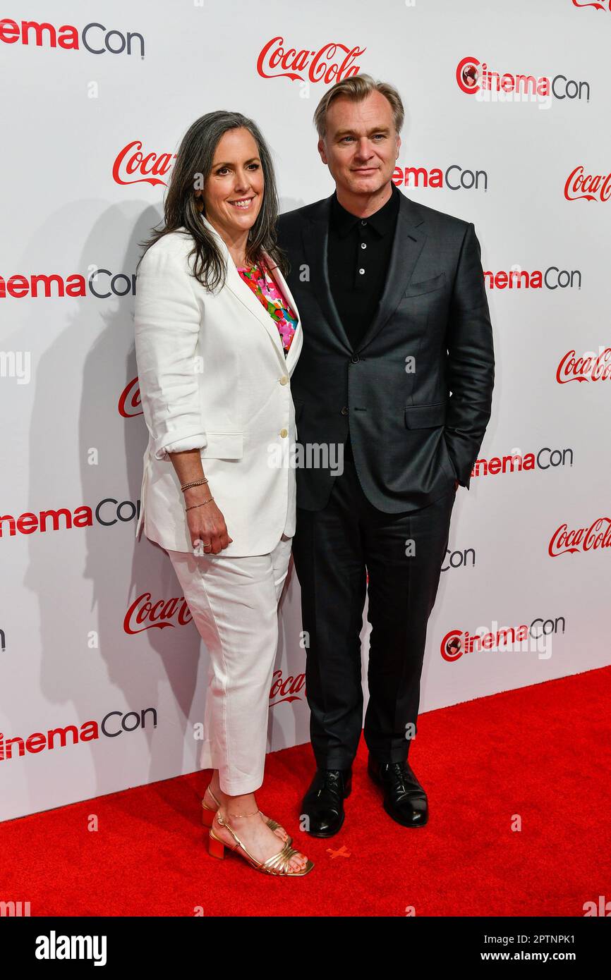 Las Vegas, NV, USA. 27th Apr, 2023. Emma Thomas & Christopher Nolan at ...