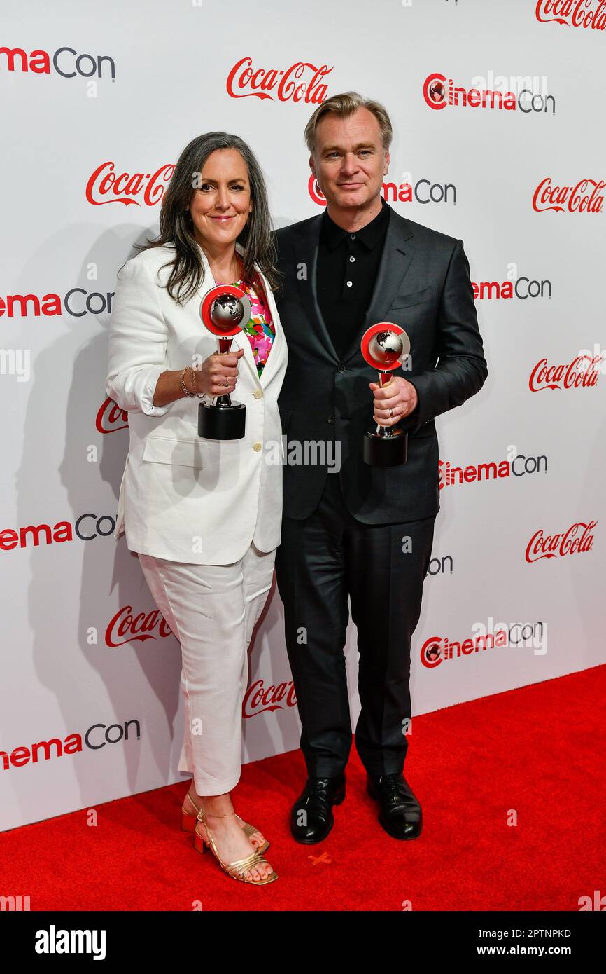 Las Vegas, NV, USA. 27th Apr, 2023. Emma Thomas & Christopher Nolan at ...