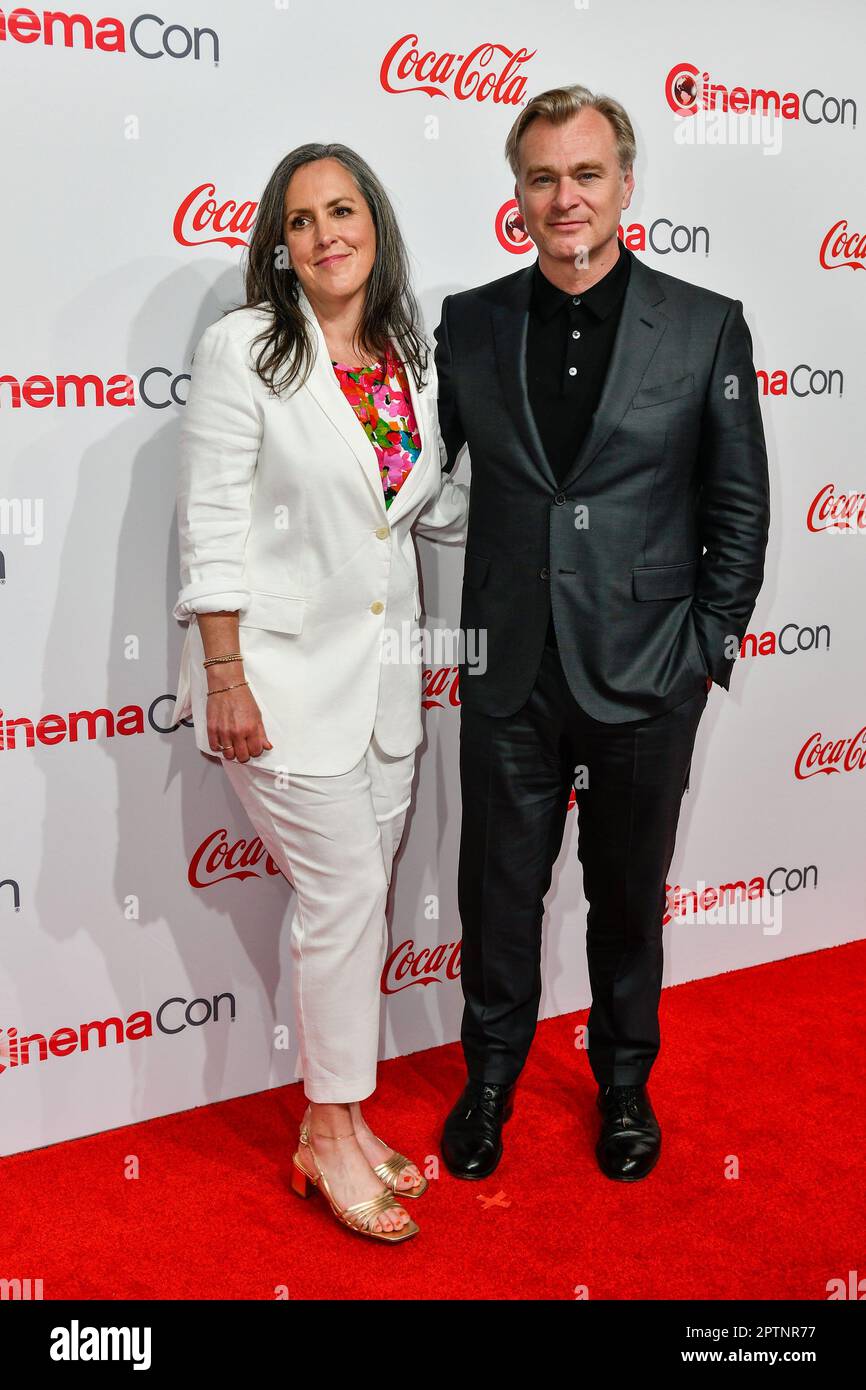 Las Vegas, NV, USA. 27th Apr, 2023. Emma Thomas & Christopher Nolan at ...