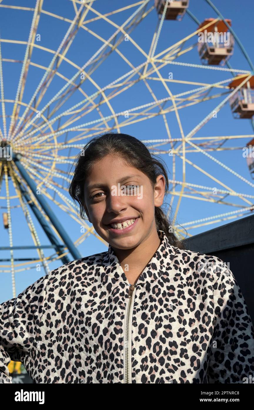 PALESTINE, Jenin, people enjoy a funfair after end of Ramadan, two ...