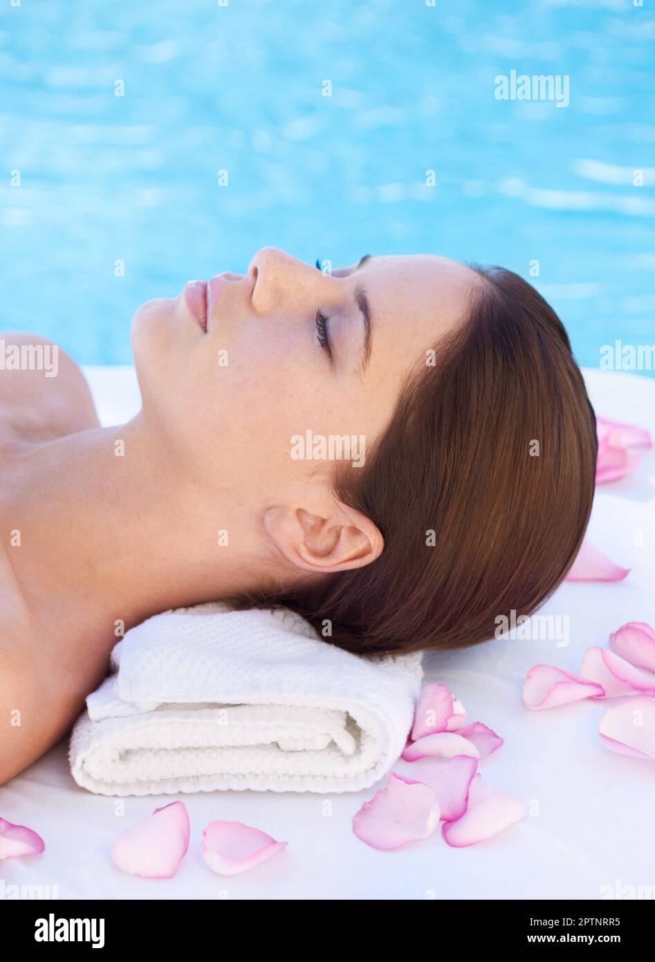Life Doesnt Get Better Than This A Young Woman Relaxing By A Pool At A