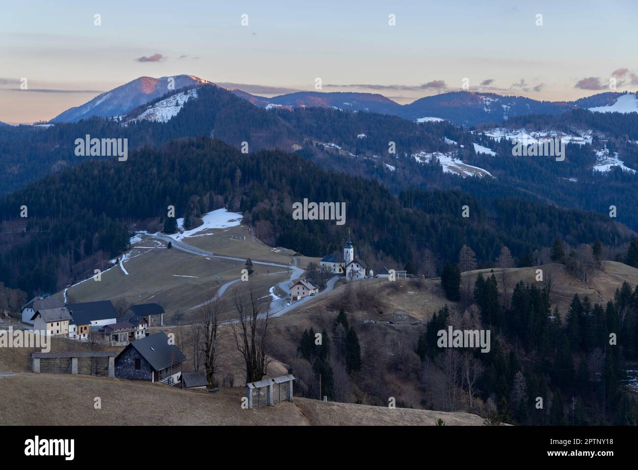 Church of St. Nikolaja in Sorica, Slovenia Stock Photo - Alamy