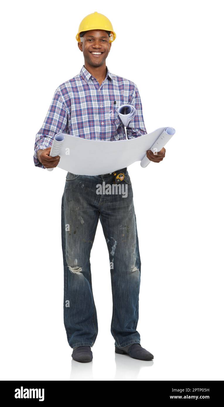 Ready to make these plans a reality. Full length studio portrait of an ...