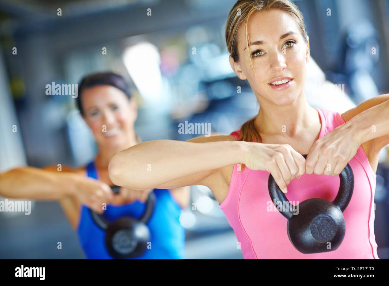 Im making great progress. A beautiful young woman working out at the ...