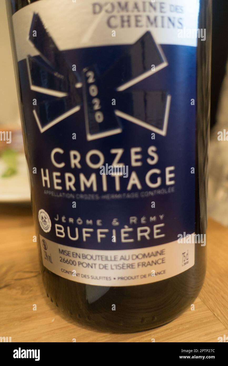Croze Hermitage wine, Le Bouchon du Palais, Dijon, France Stock Photo ...