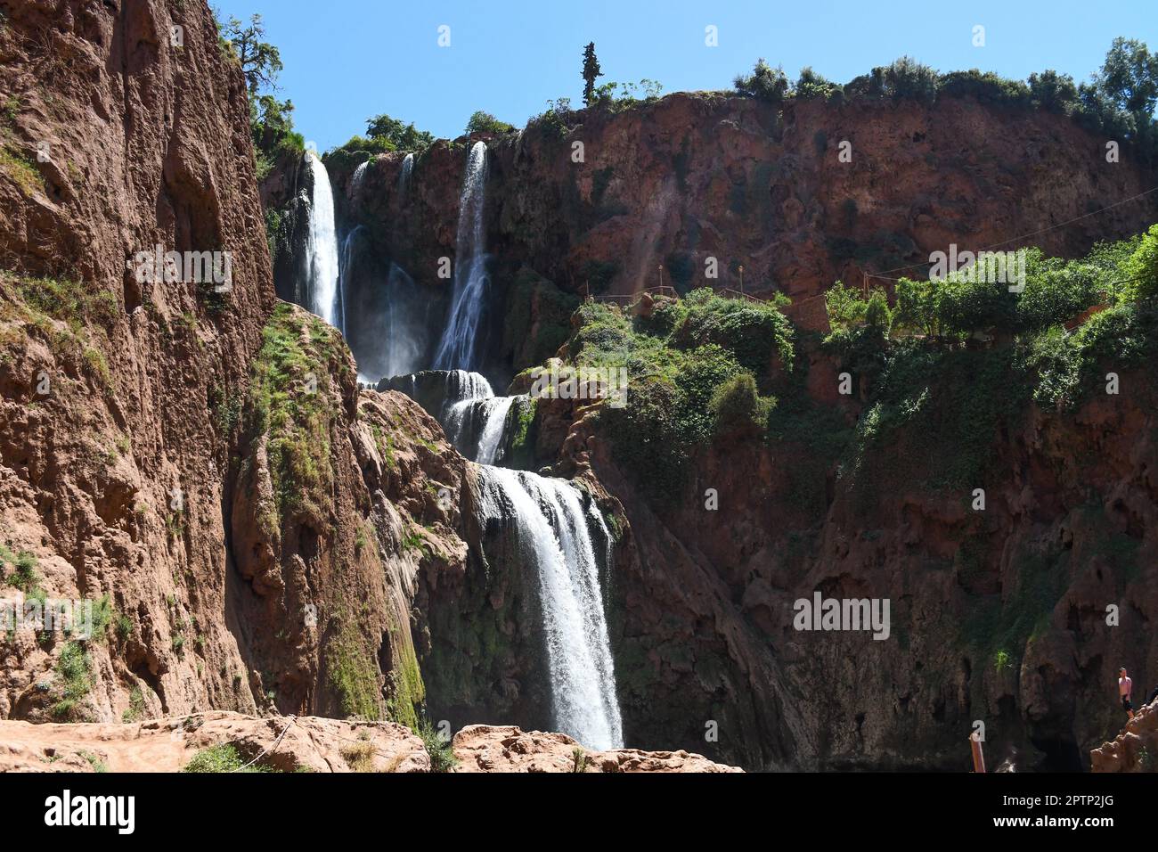 Ouzoud Waterfalls, Ouzoud hotel, Waterfall Stock Photo - Alamy