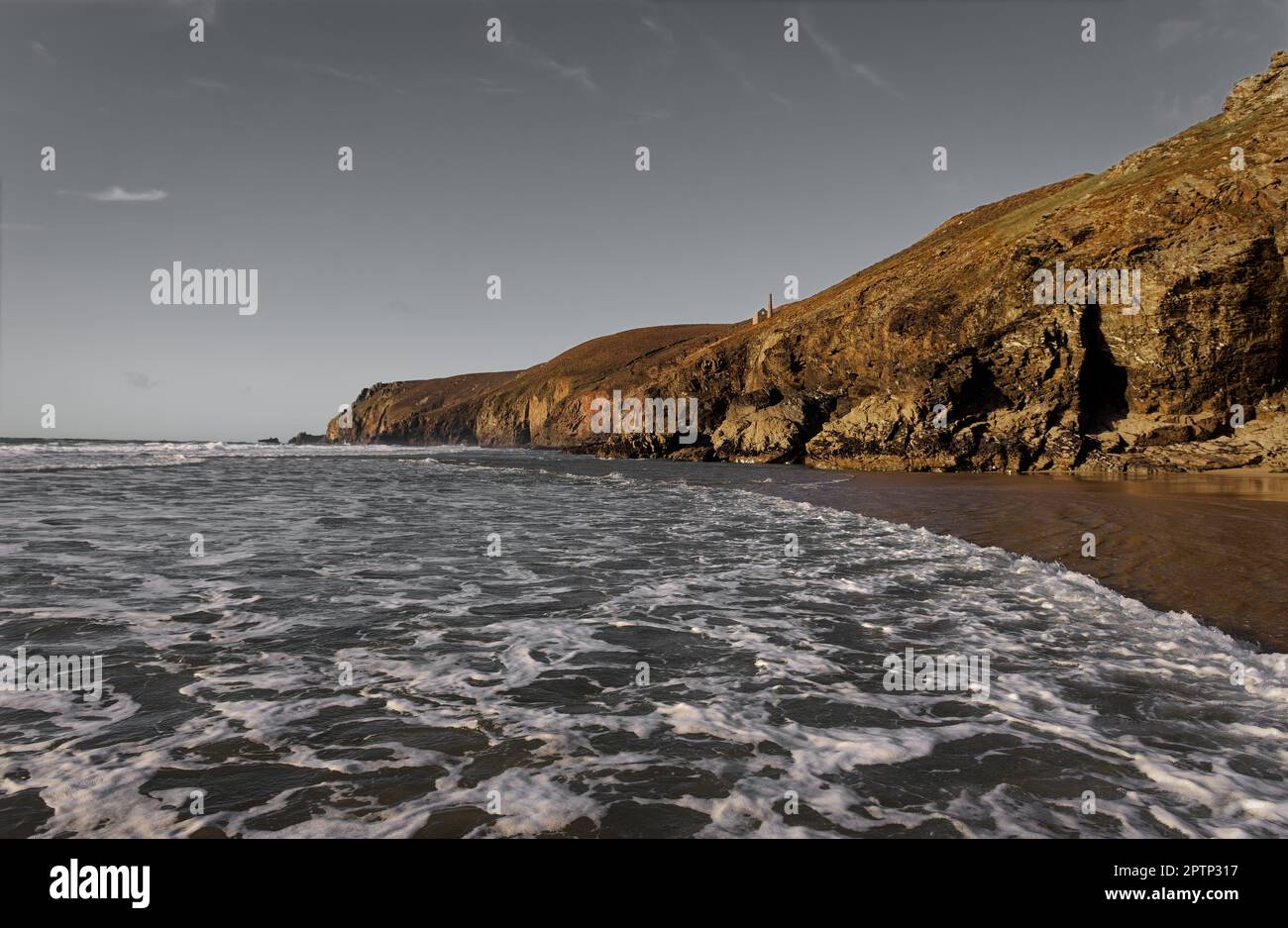 Spring at Chapel Porth Cornwall Stock Photo - Alamy