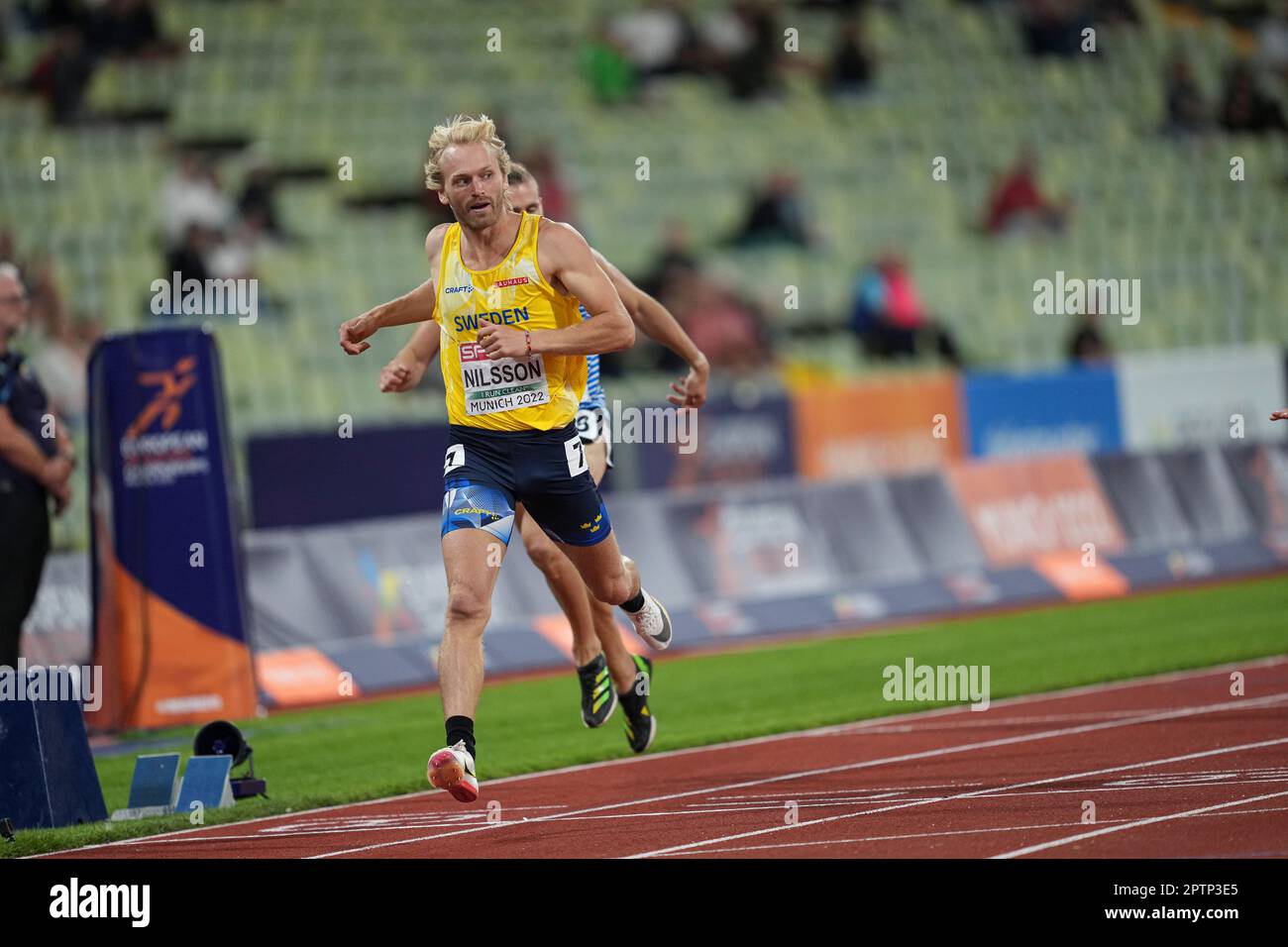Marcus Nilsson participating in the 400 meters of the Decathlon of the European Athletics ...