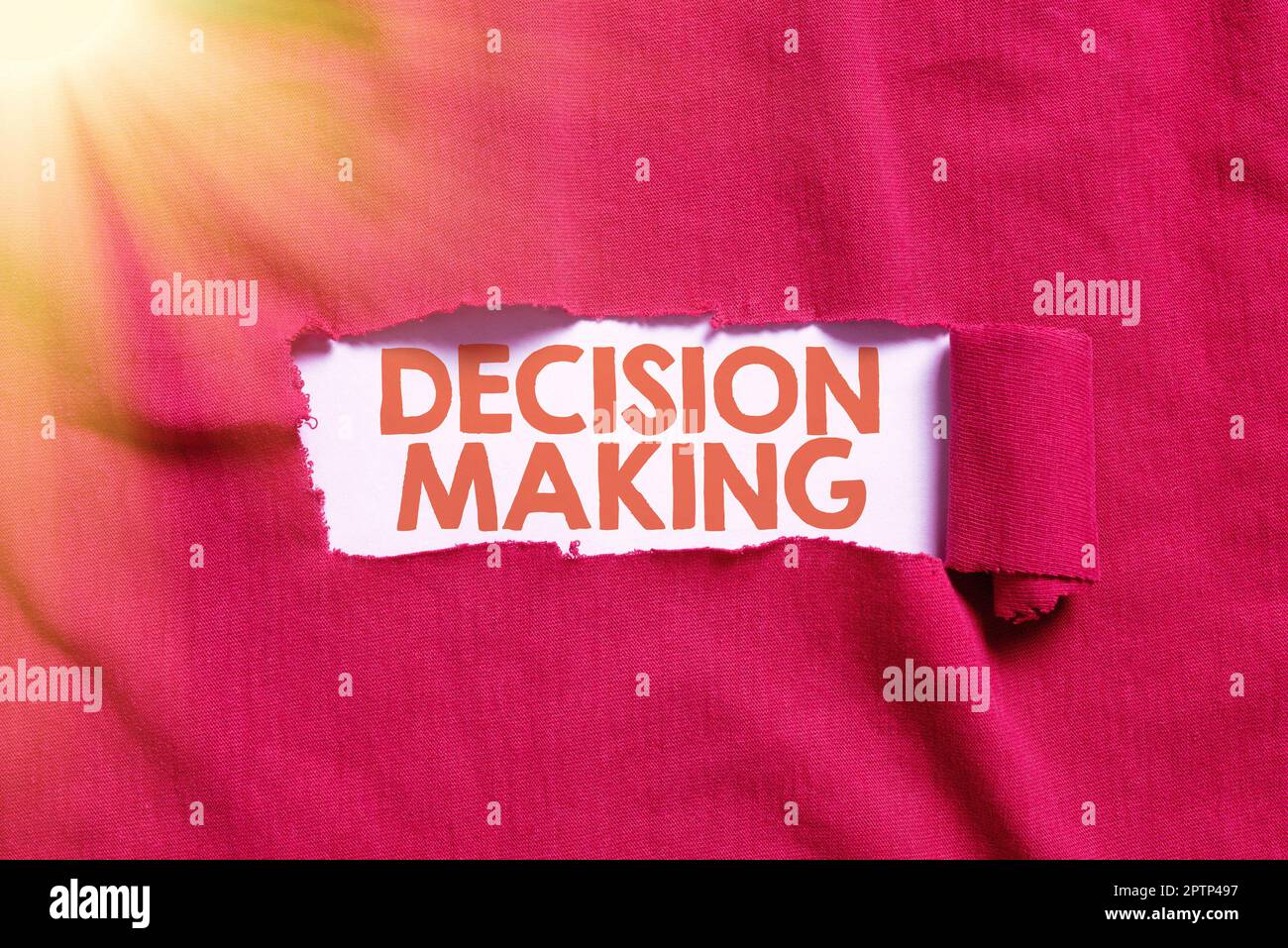 Text sign showing Decision Making, Concept meaning process of making ...