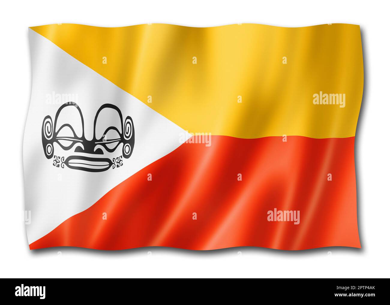 Marquesas Islands flag, French Polynesia. 3D illustration Stock Photo ...