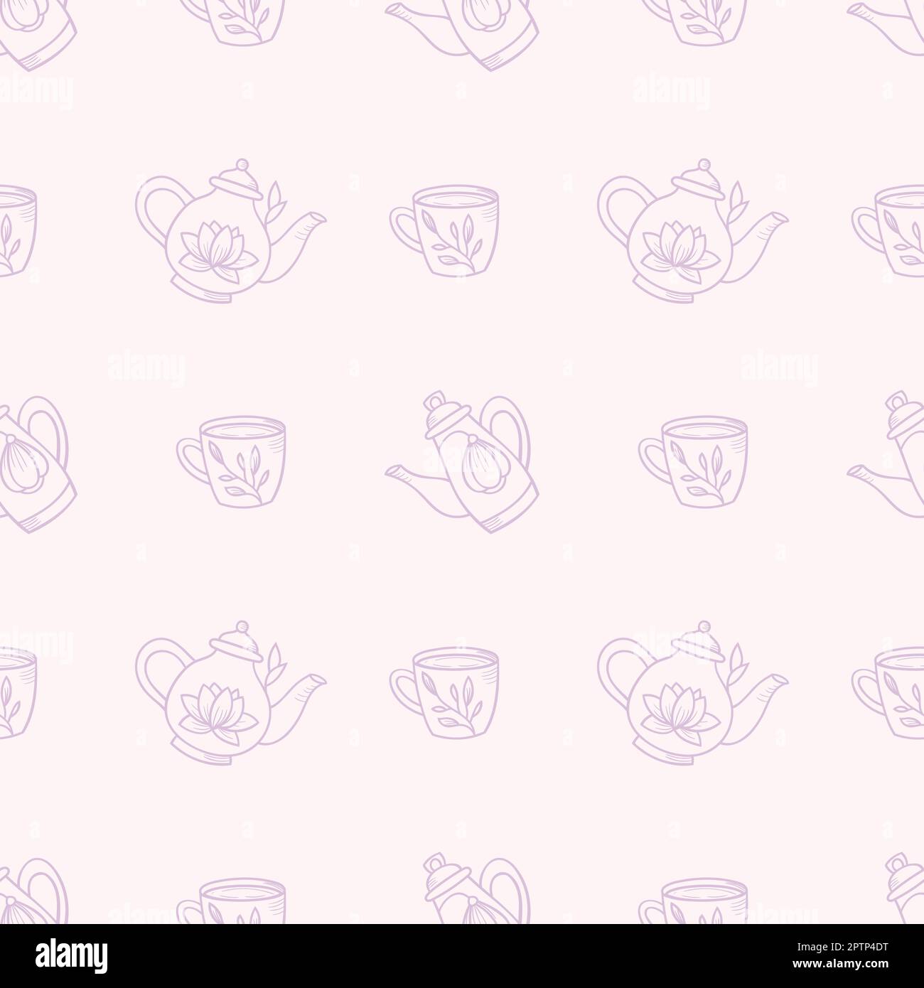 Teapot seamless repeat pattern vector background Stock Vector Image ...