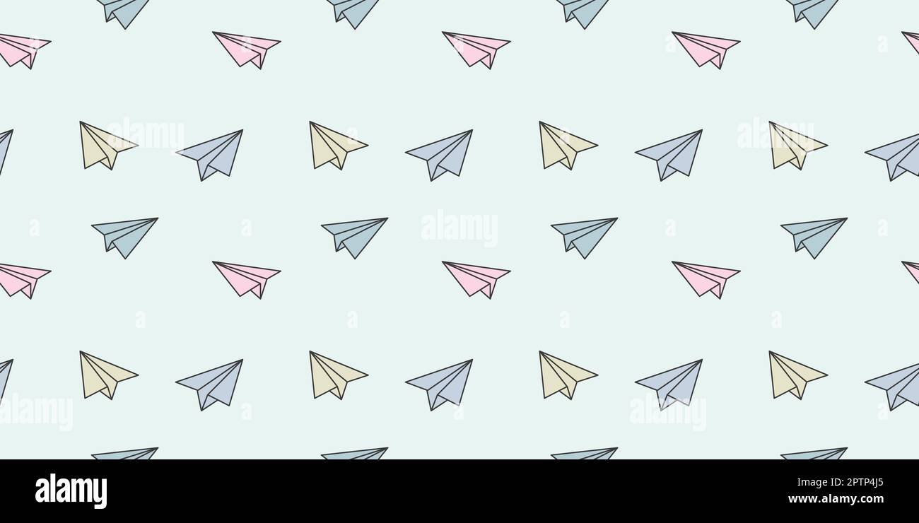Paper plane flying pattern Stock Vector Images - Alamy
