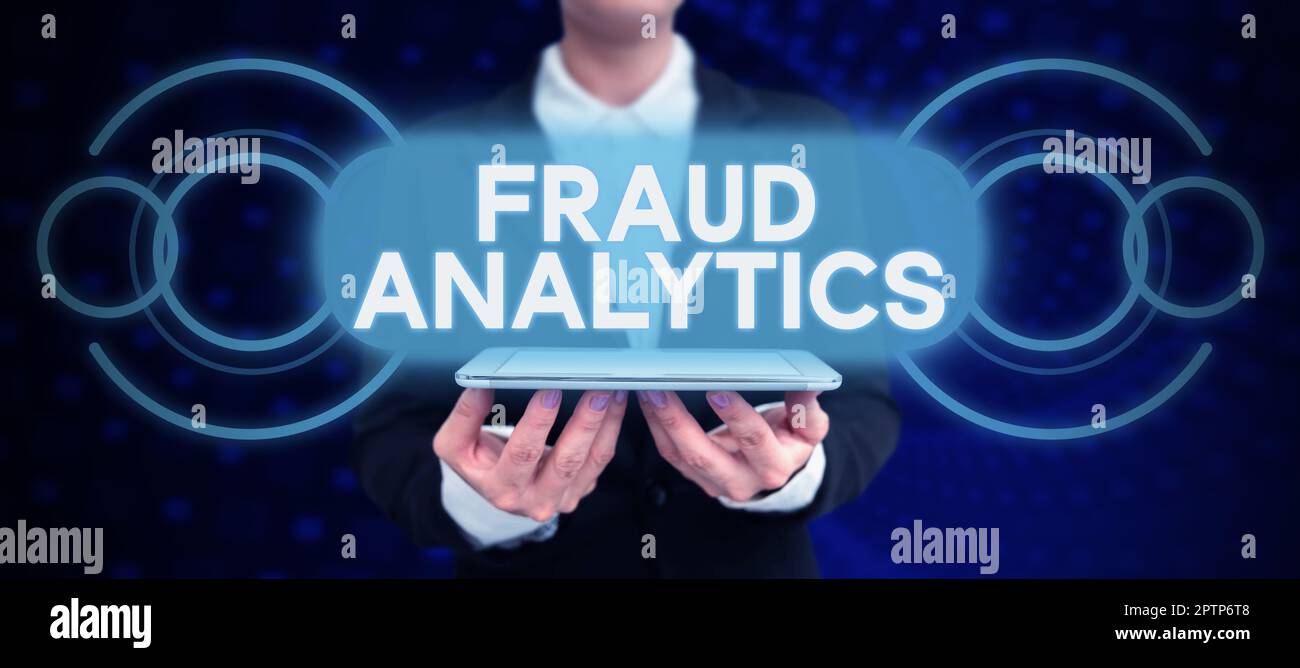Hand writing sign Fraud Analytics, Business approach identification of ...