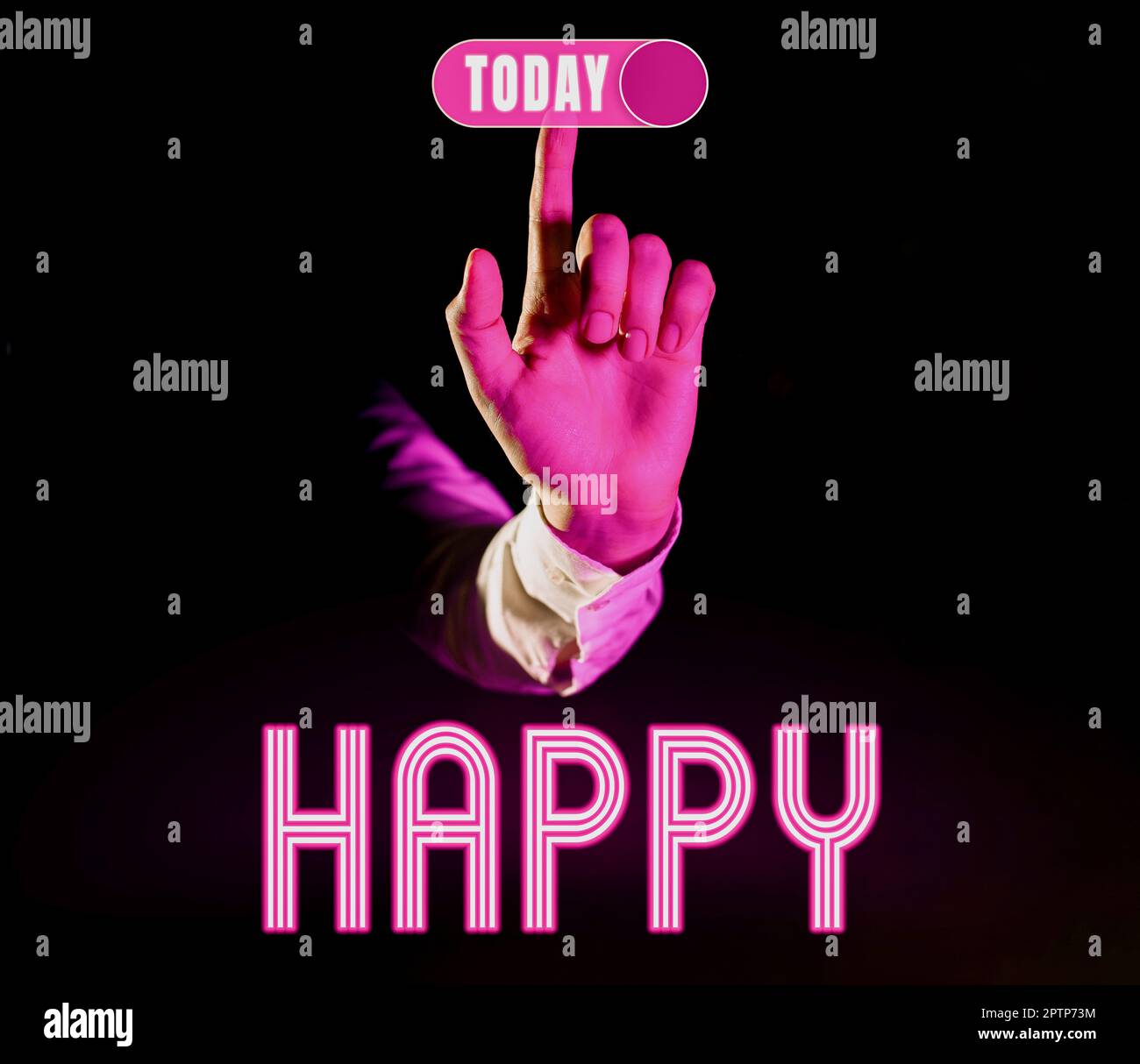 Hand writing sign Happy, Conceptual photo Feeling or showing pleasure ...