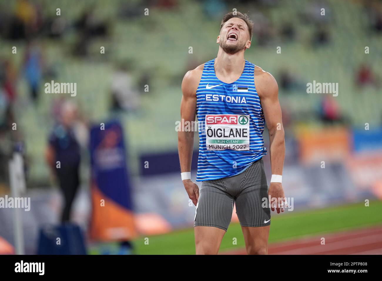 Janek Õiglane participating in the 400 meters of the Decathlon of the ...