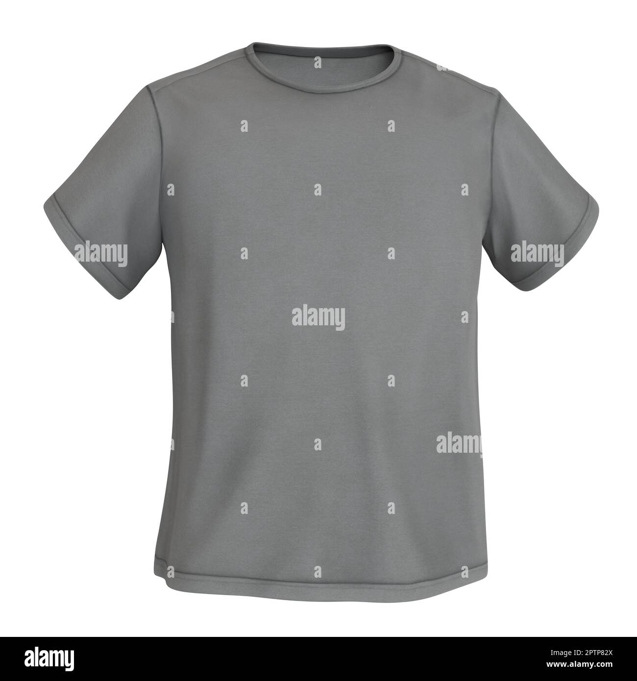plain t-shirt mockup blank design gray shirt on white background 3D ...