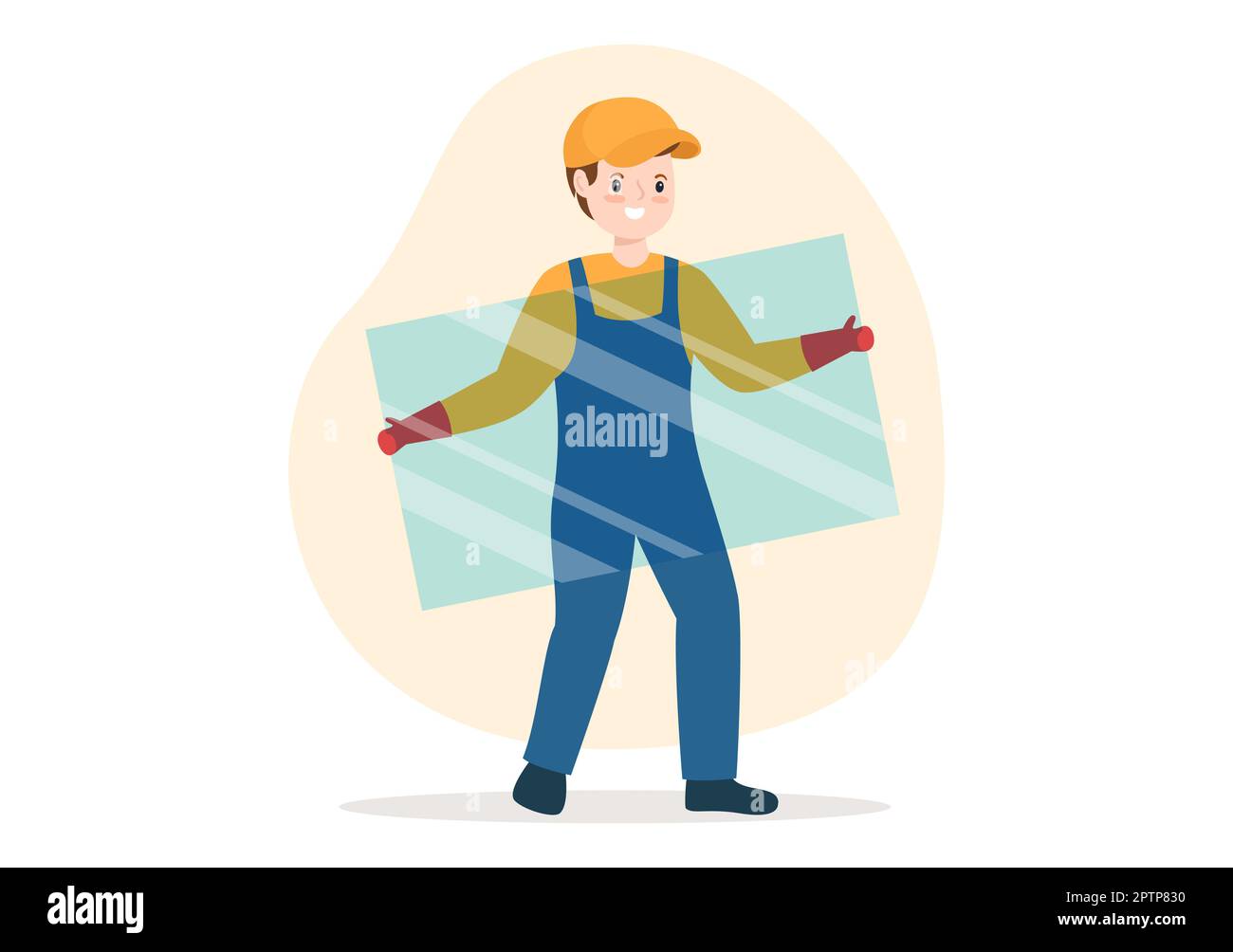 Window and Door Installation Service with Worker for Home Repair and ...