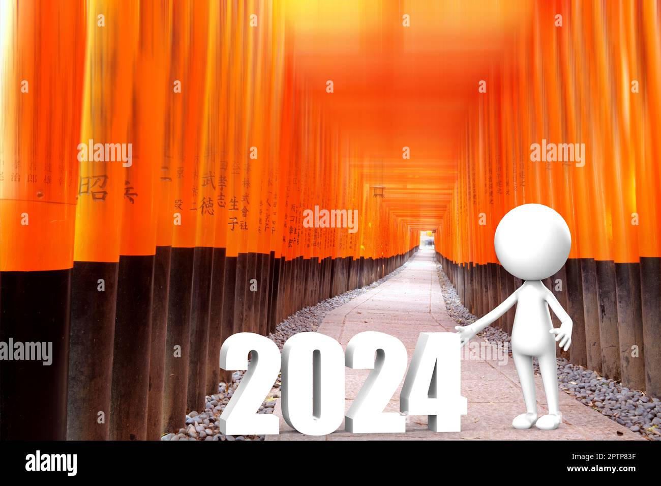 The 3d rendering of wording 2024 with nice backbround view Stock Photo ...