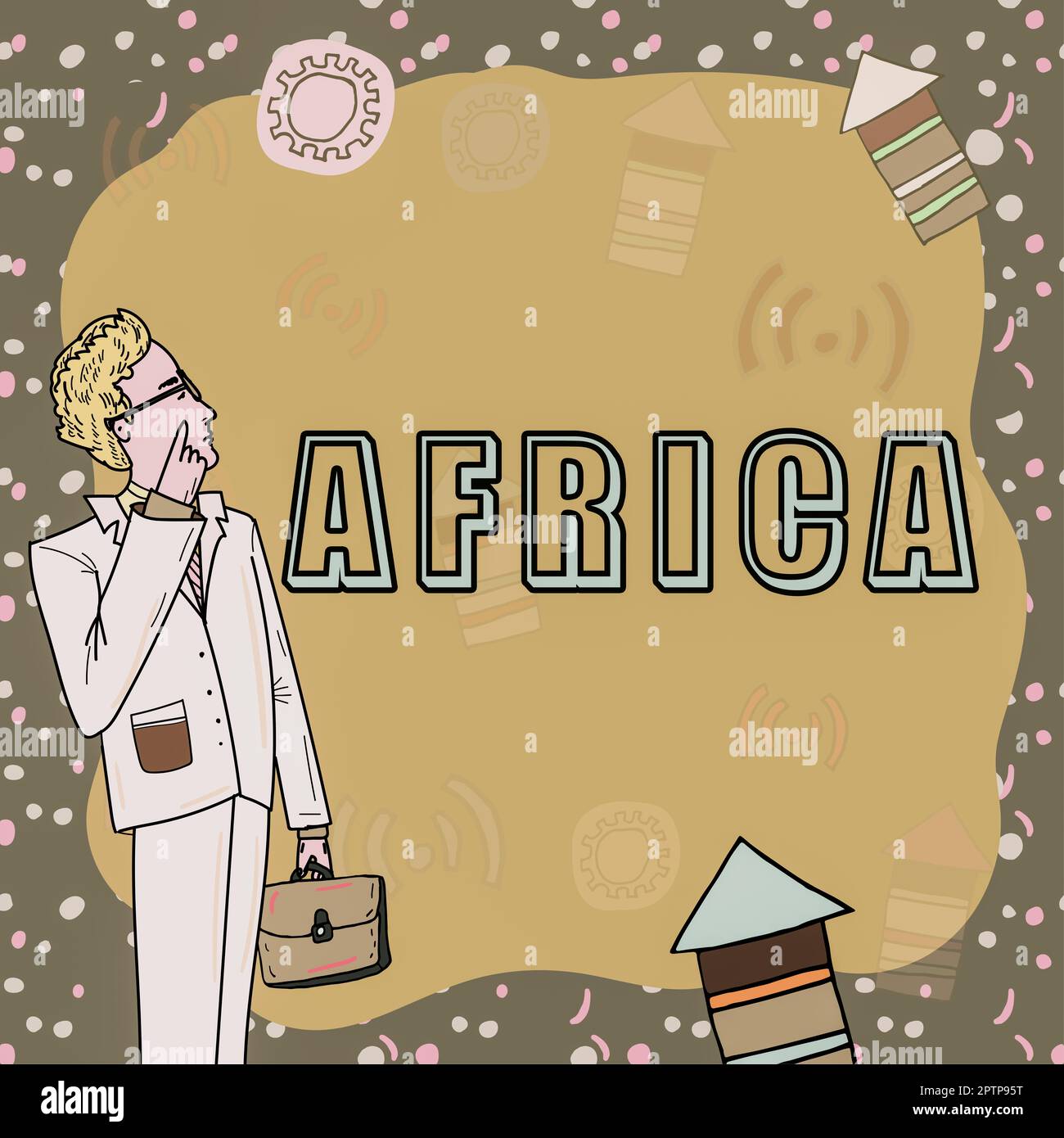 Sign displaying Africa, Business concept worlds second largest and ...