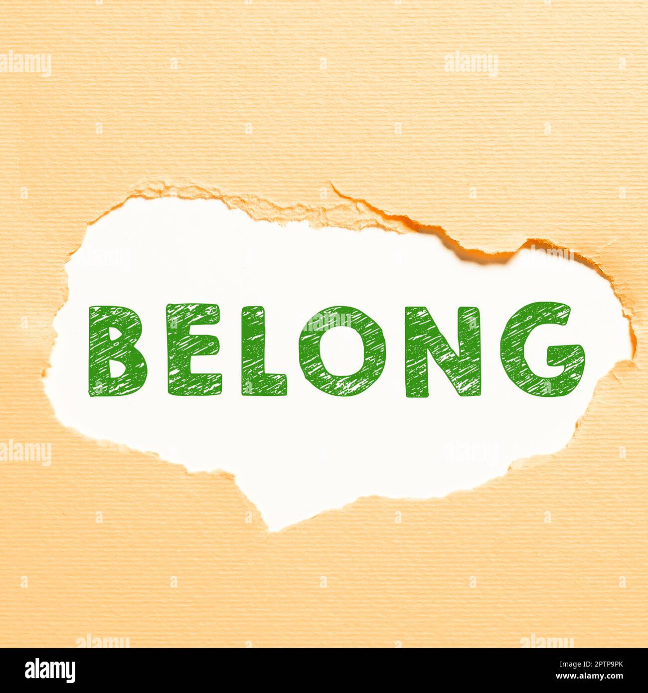 Hand writing sign Belong, Concept meaning property of someone be member ...