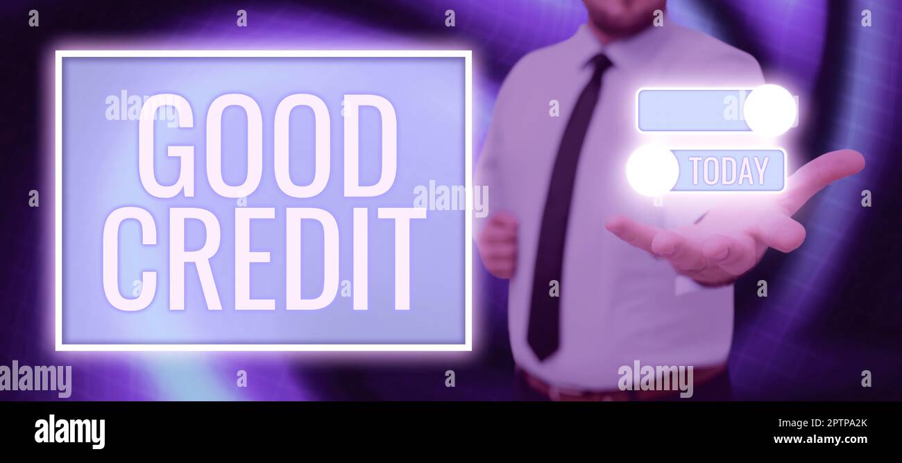 Text showing inspiration Good Credit, Business overview borrower has a ...