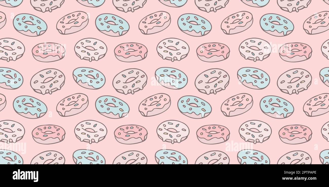 Donuts seamless repeat pattern background vector Stock Vector Image & Art - Alamy