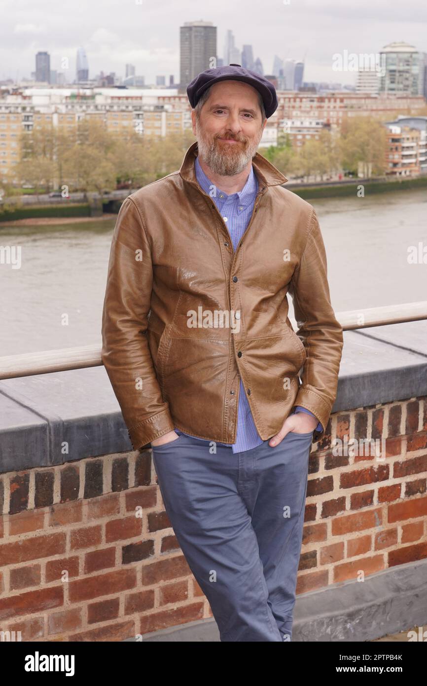 Brendan Hunt attending a photo call for season 3 of the Apple TV+ ...