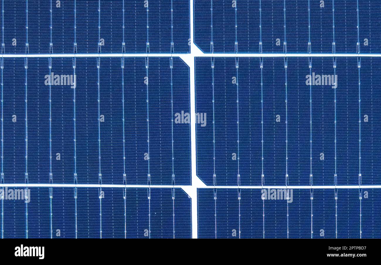 Macro shot blue Solar panel background texture. Solar panels pattern ...