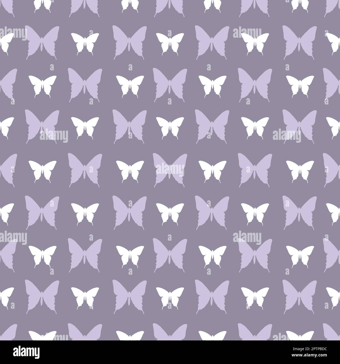Vector butterfly silhouettes, seamless pattern Stock Vector Image & Art ...