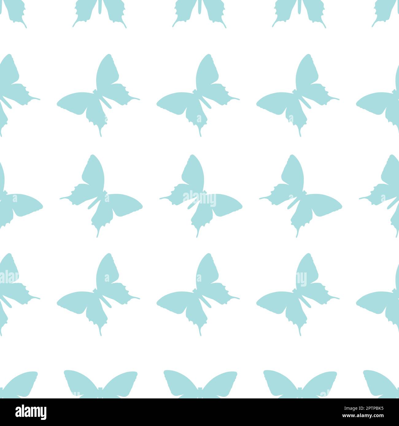 Blue seamless repeat pattern butterfly silhouette vector Stock Vector ...