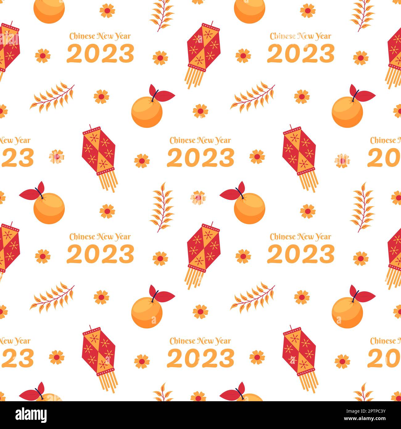Chinese Lunar New Year 2023 Day Seamless Pattern Decoration Template ...