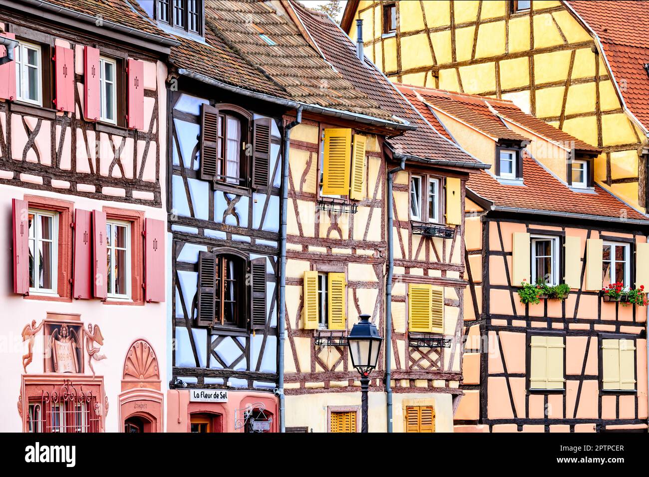 Colorful buildings in the Old Town of Colmar, France Stock Photo - Alamy