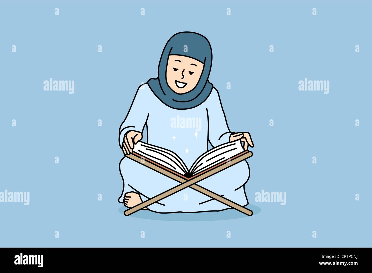 Arabic woman read Koran Stock Vector Image & Art - Alamy
