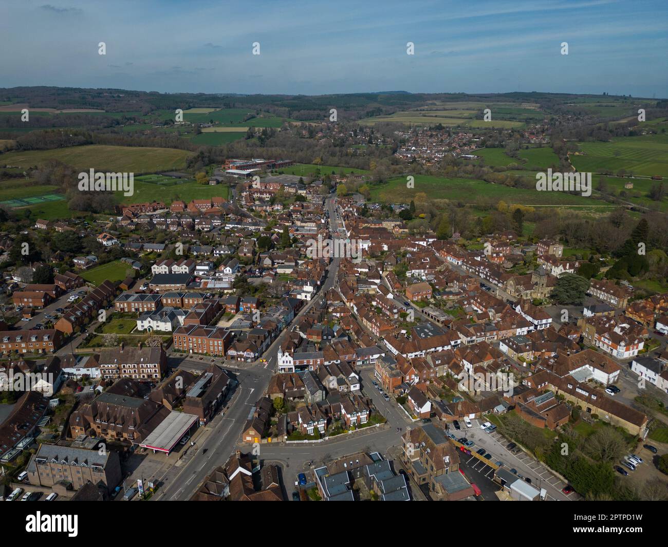 Midhurst, West Sussex England, 9th April 2023. A general view looking ...