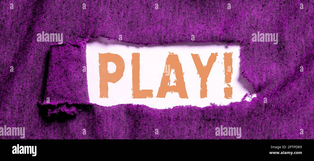 Handwriting text Play, Conceptual photo engage in activity for ...