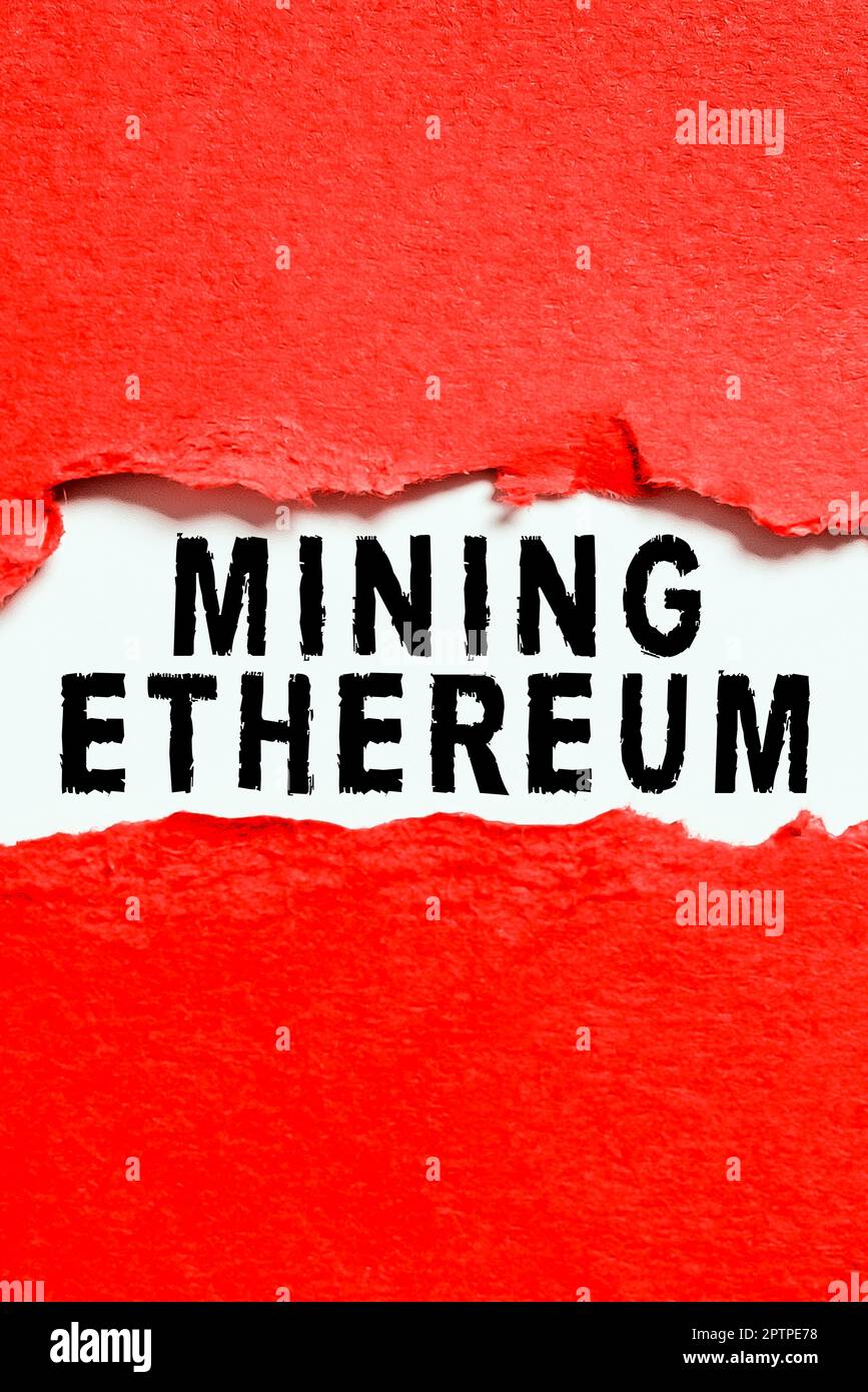 Conceptual display Mining Ethereum, Concept meaning the process of ...