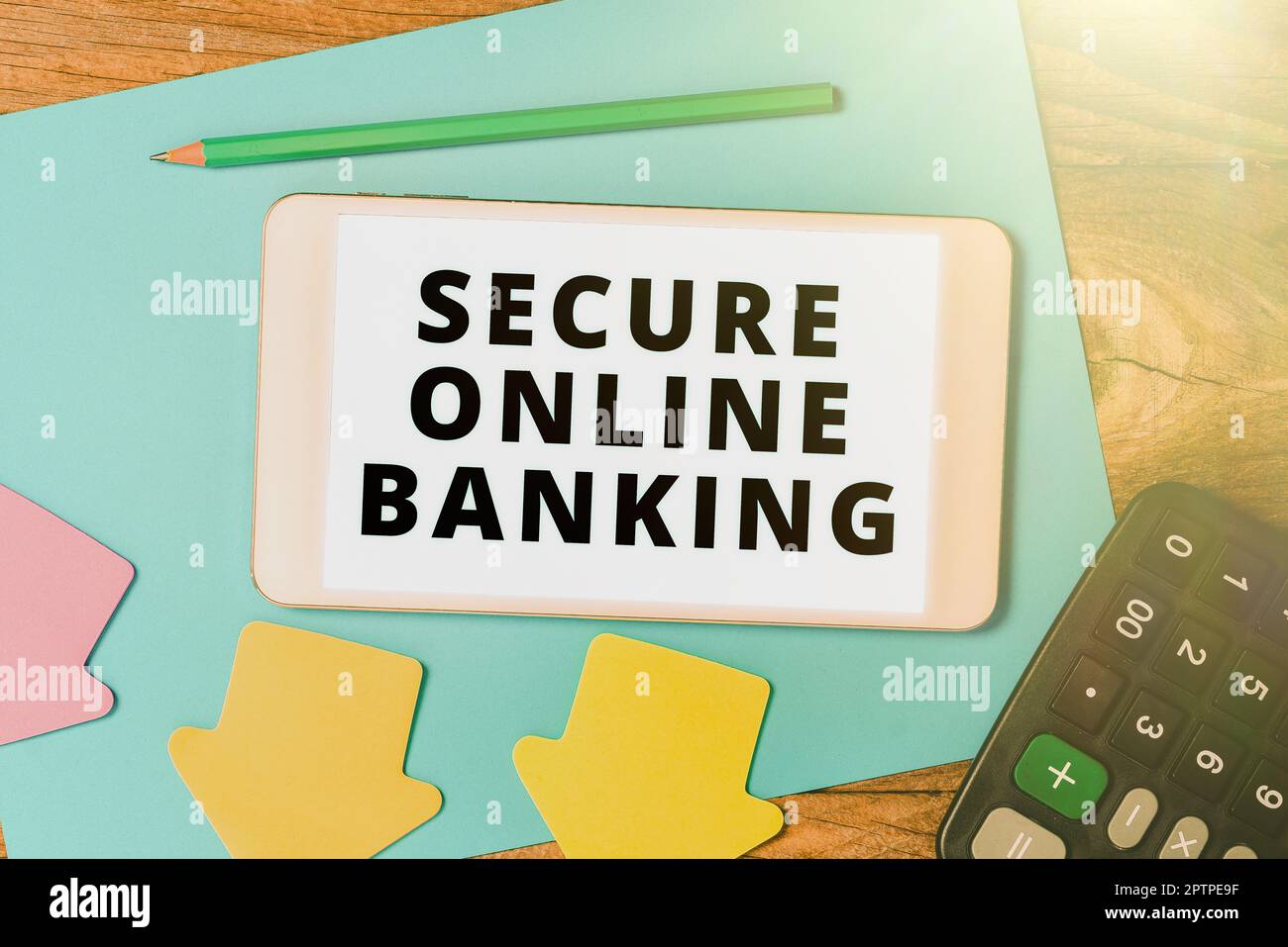 Conceptual display Secure Online Banking, Business approach Safe way of ...