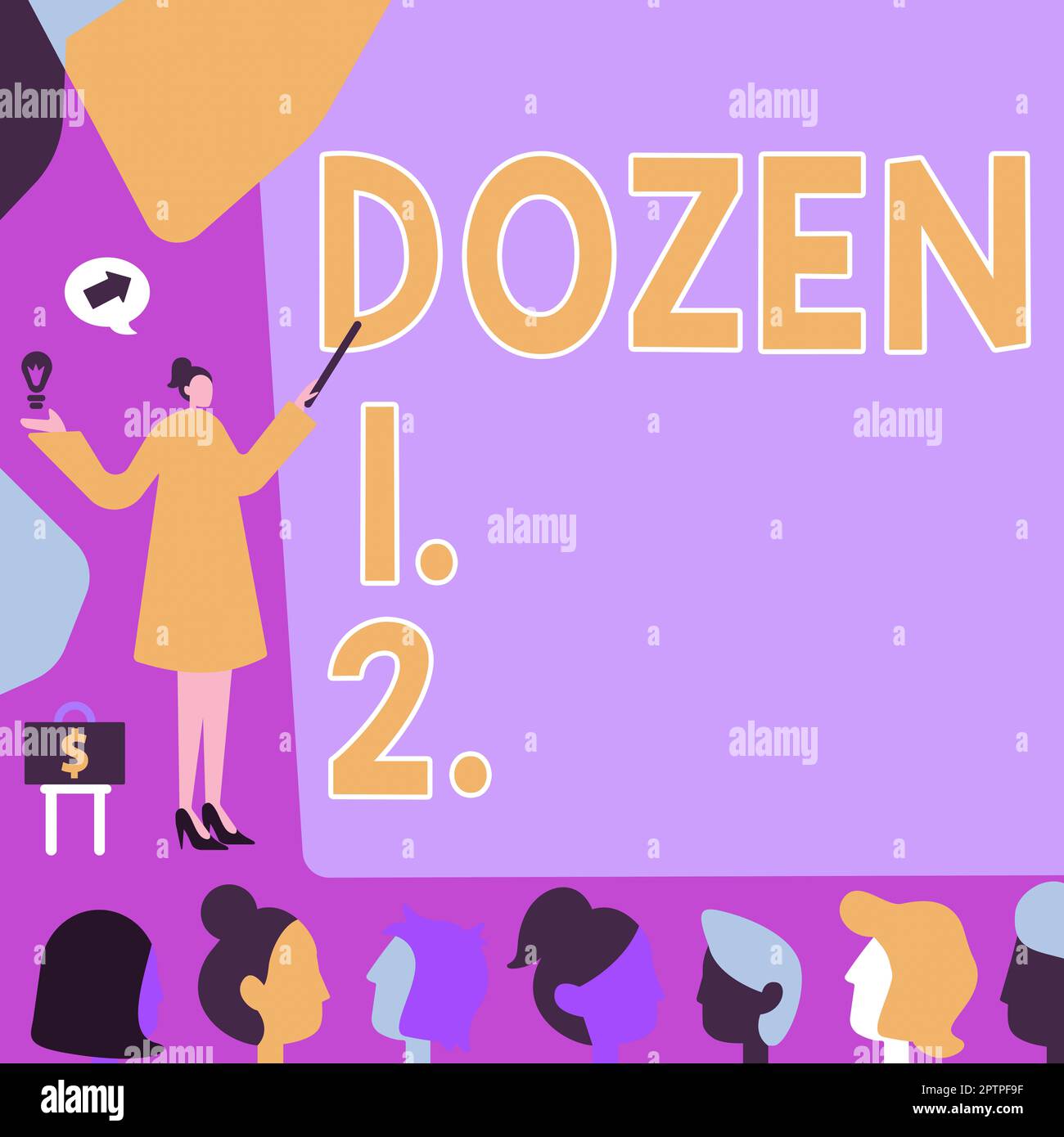 Writing displaying text Dozen, Business concept group or set of twelve ...