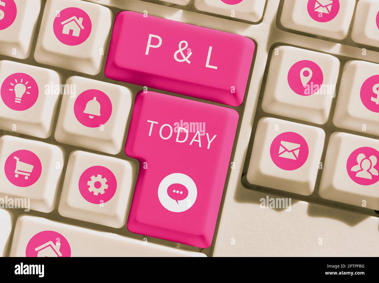 Conceptual caption P And L, Concept meaning primary financial ...