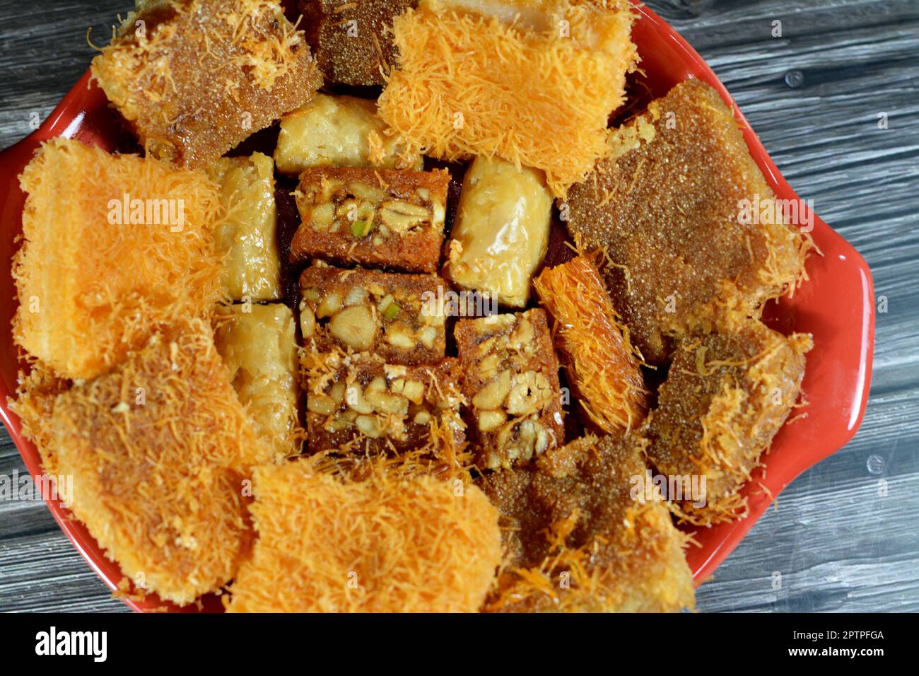 Traditional Arabic and Turkish desserts, eastern sweets baklava ...